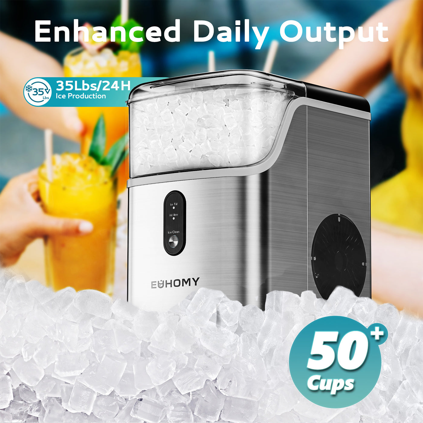 Home Ice Makers – Fast, Quiet, Reliable | Euhomy